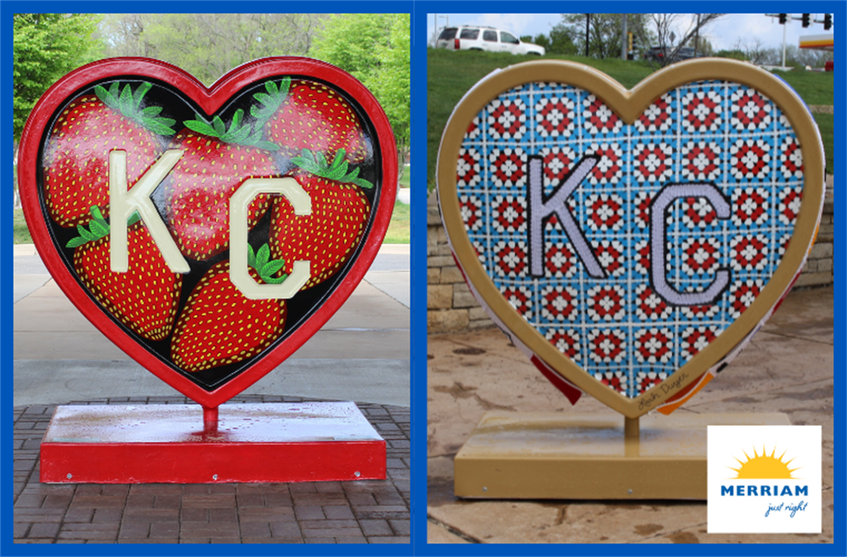 Merriam Gets Two Parade of Hearts Sculptures Merriam Visitors Bureau